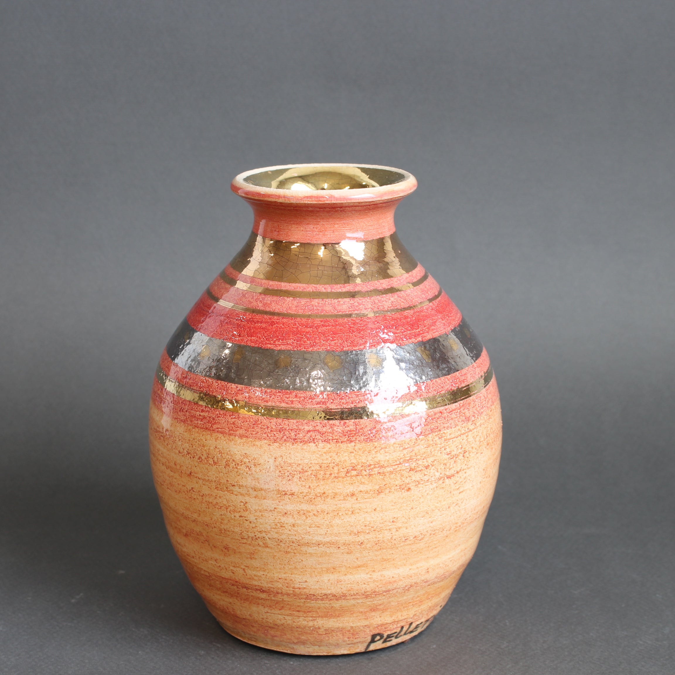 French Vintage Decorative Ceramic Vase by Georges Pelletier (circa 197 ...