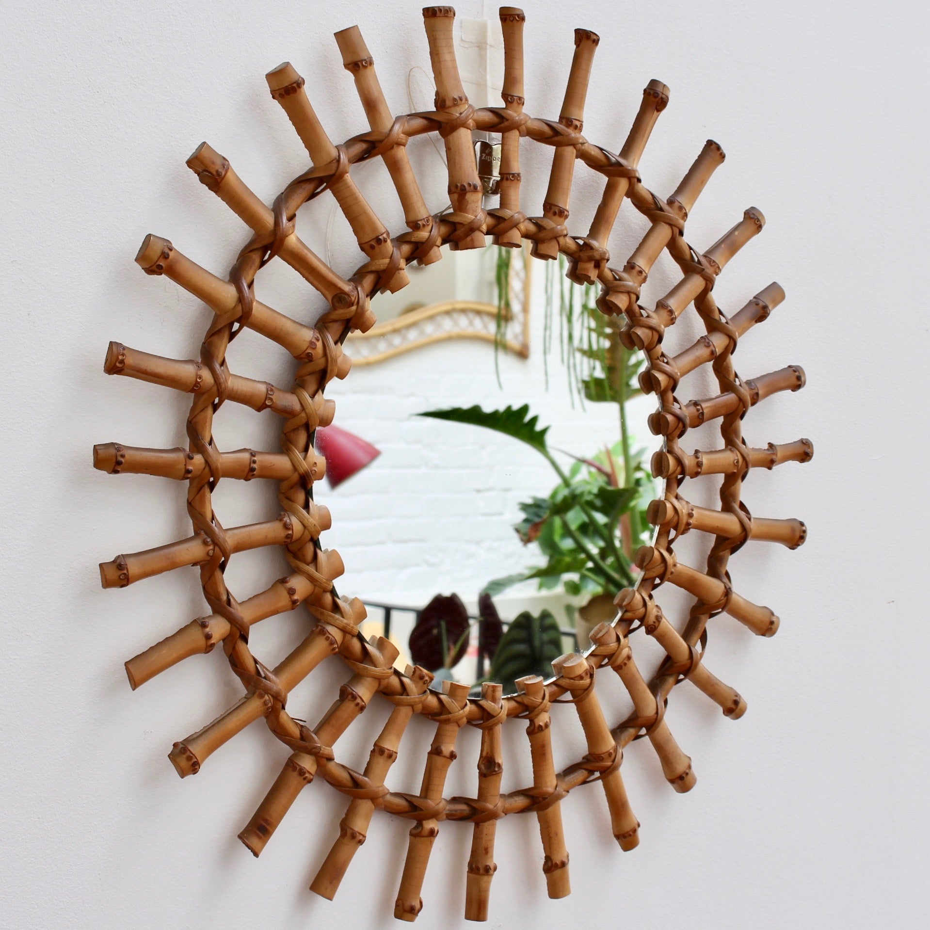Mid-Century French Bamboo Sunburst Mirror (circa 1960s) – Bureau of ...