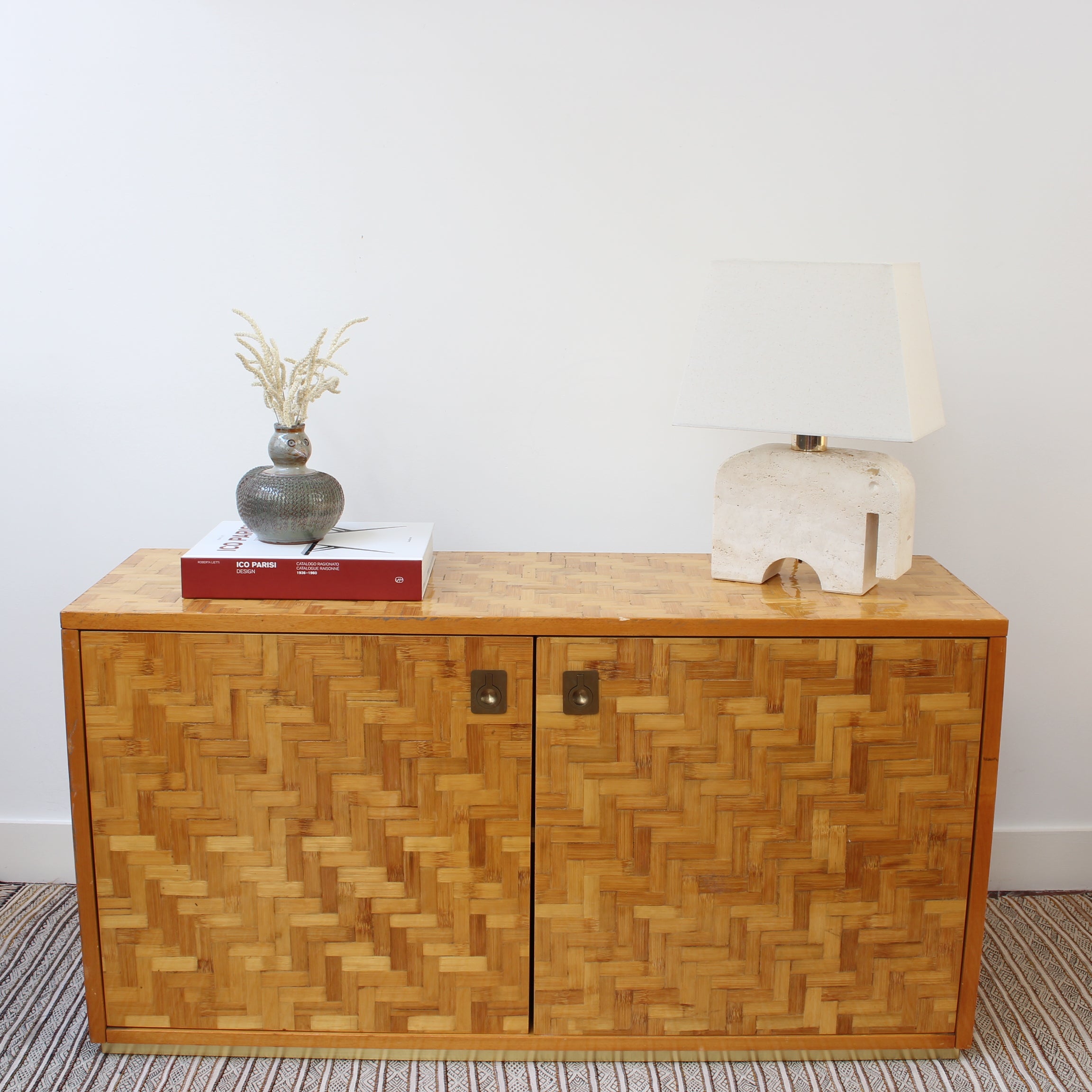 Italian Lacquered Bamboo Marquetry Credenza (circa 1970s) – Bureau of ...
