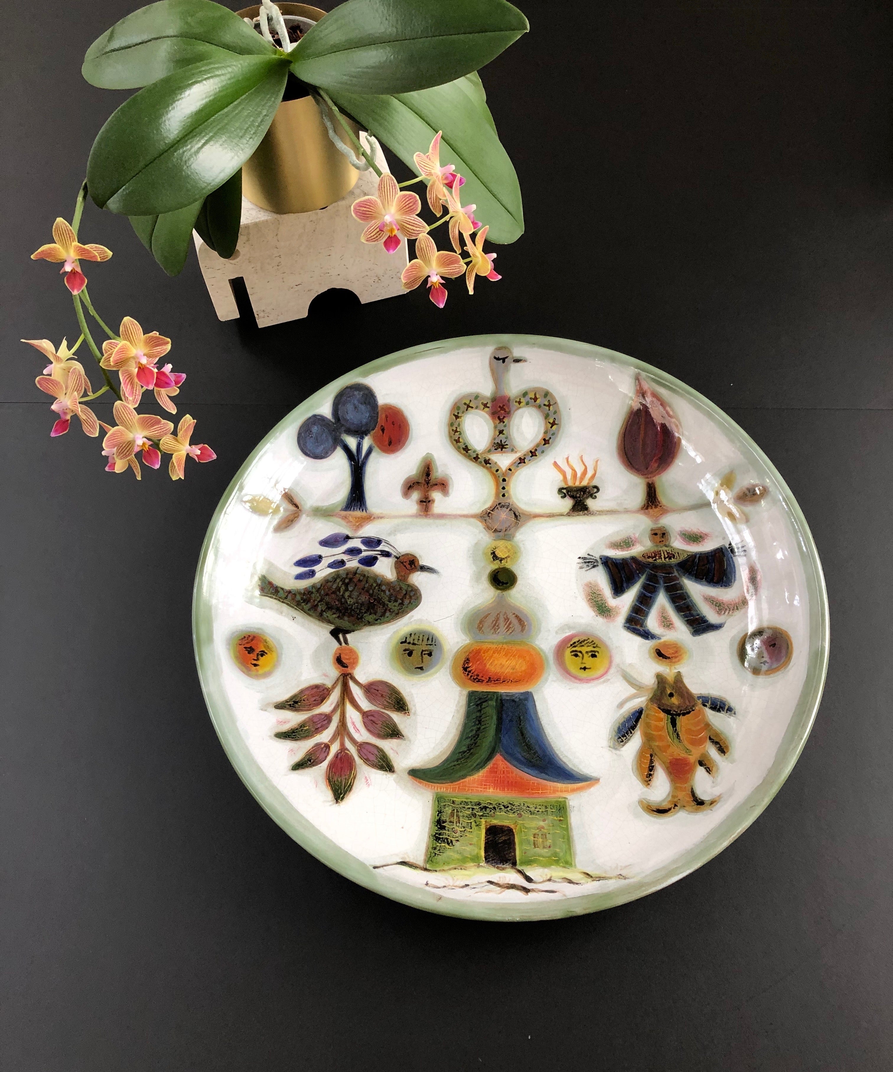 Decorative Ceramic Platter by David Sol (circa 1950s) – Bureau of ...