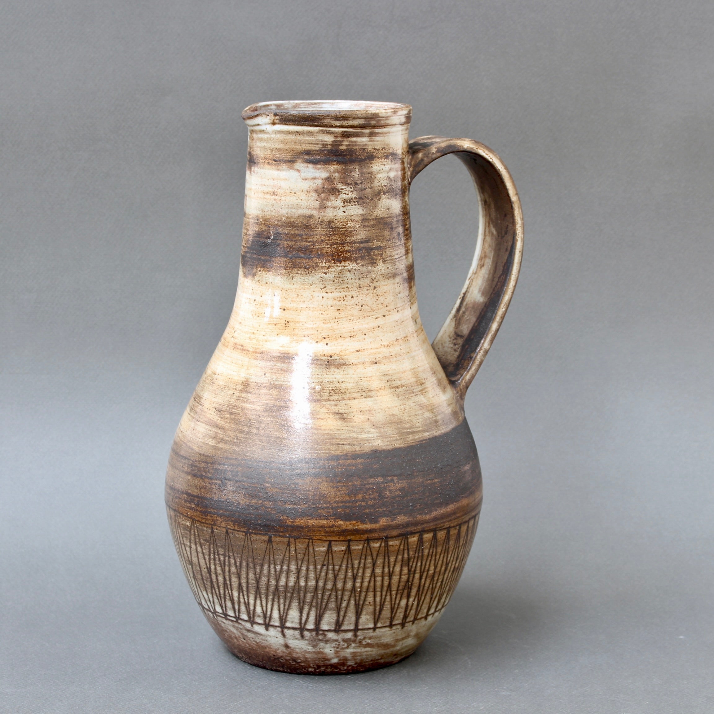 Vintage French Ceramic Pitcher by Jacques Pouchain - Atelier Dieulefit ...
