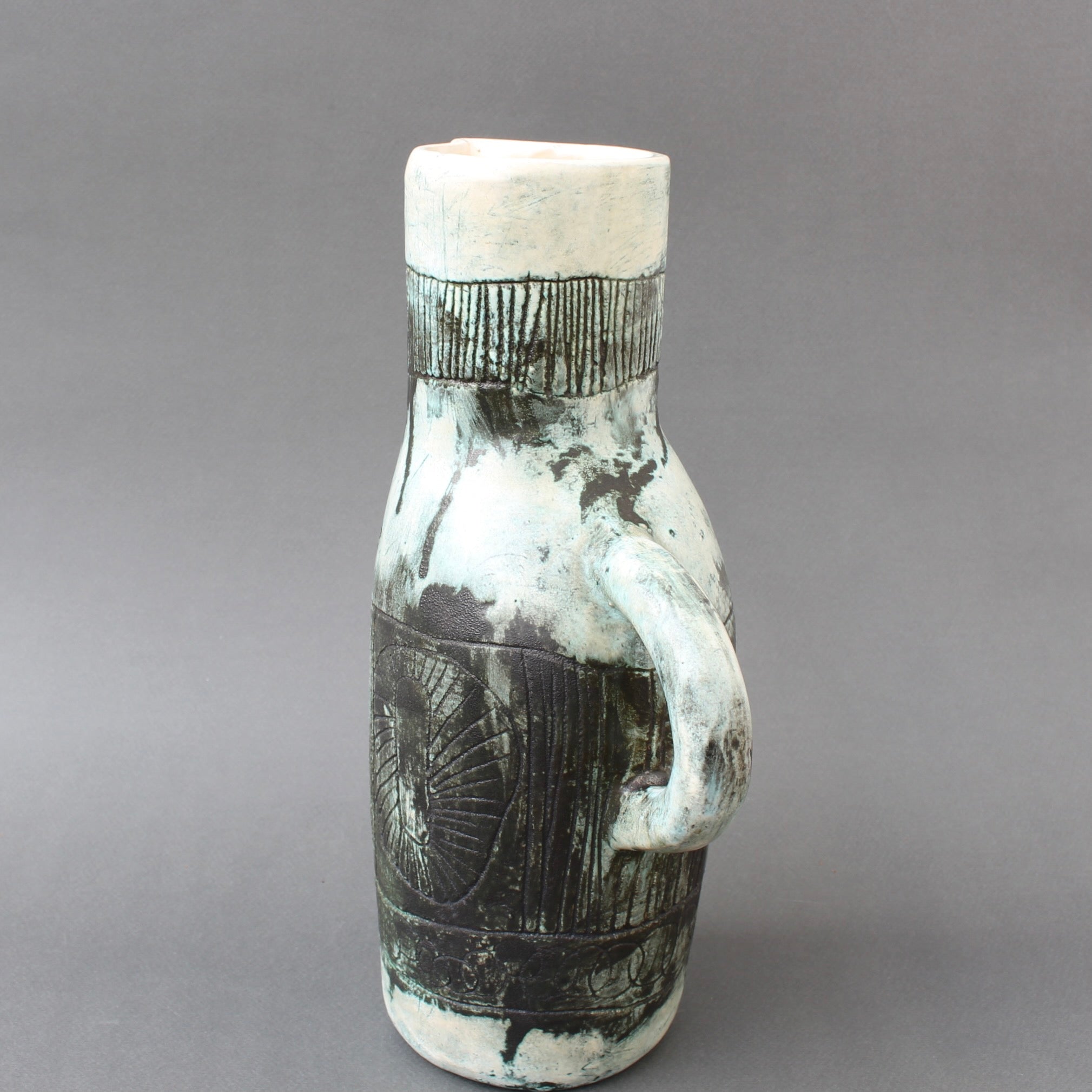 Mid-Century French Ceramic Pitcher / Vase by Jacques Blin and Jean Rus ...
