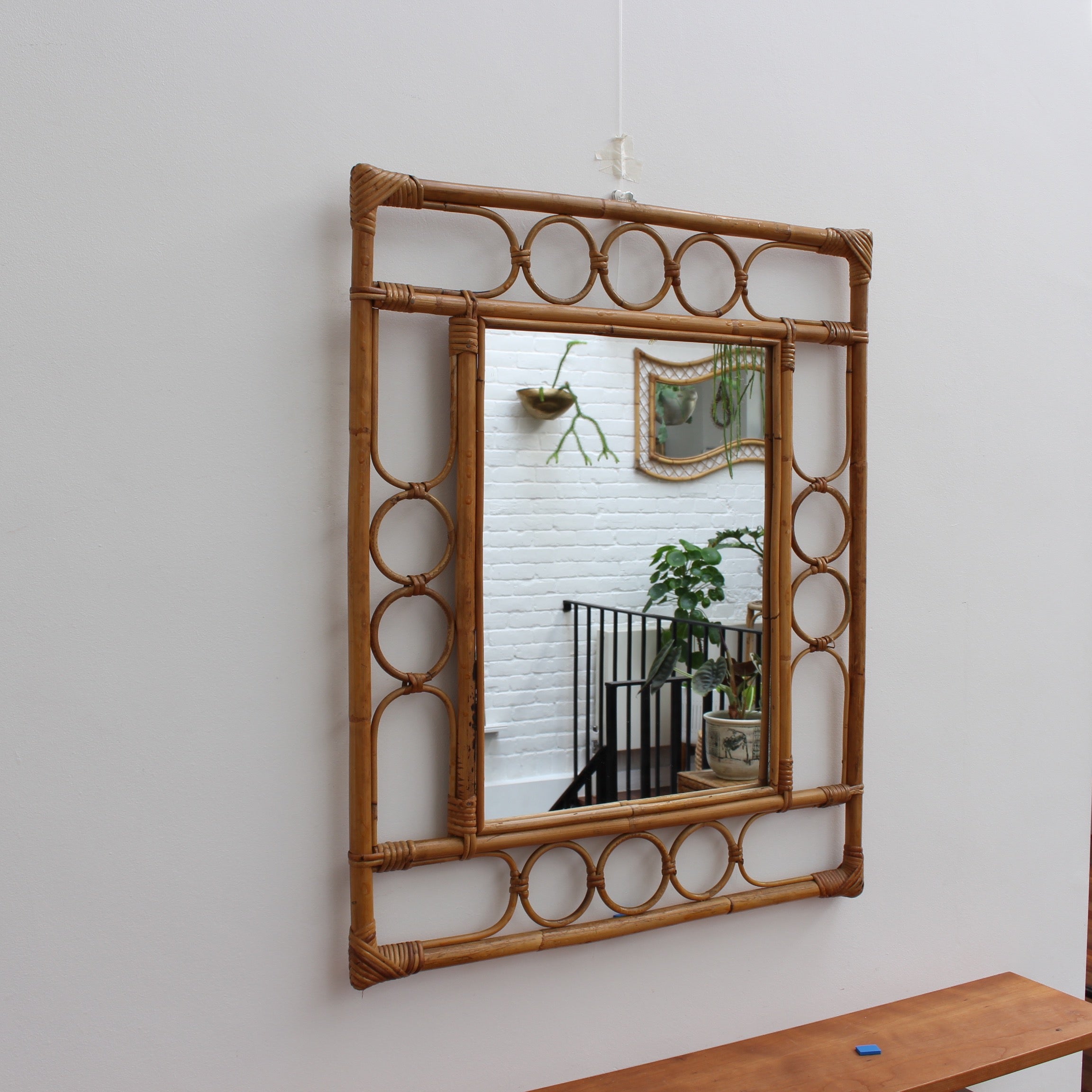 Rectangular Vintage French Rattan Mirror (circa 1960s) – Bureau of ...